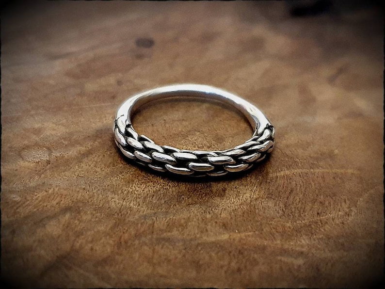 Viking Twisted Silver Ring - Etsy