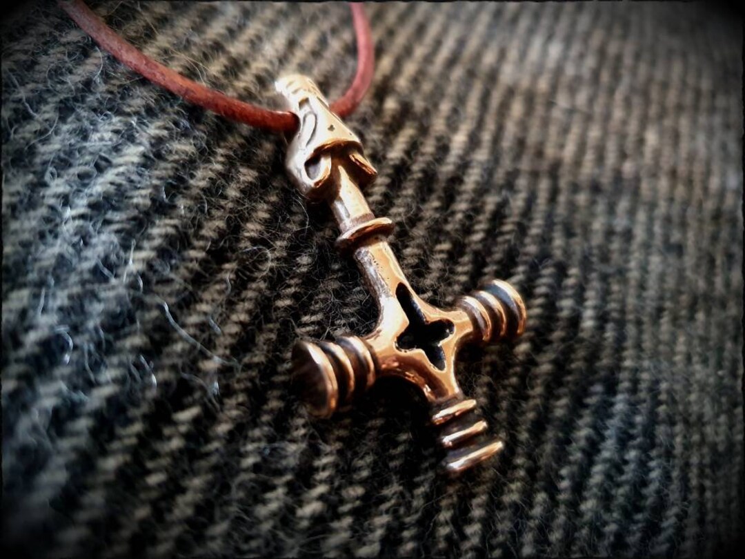 Viking Wolf Cross Hammer Mjölnir Pendant Necklace - Etsy
