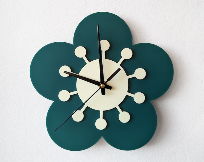 Flower Wall Clock - Etsy