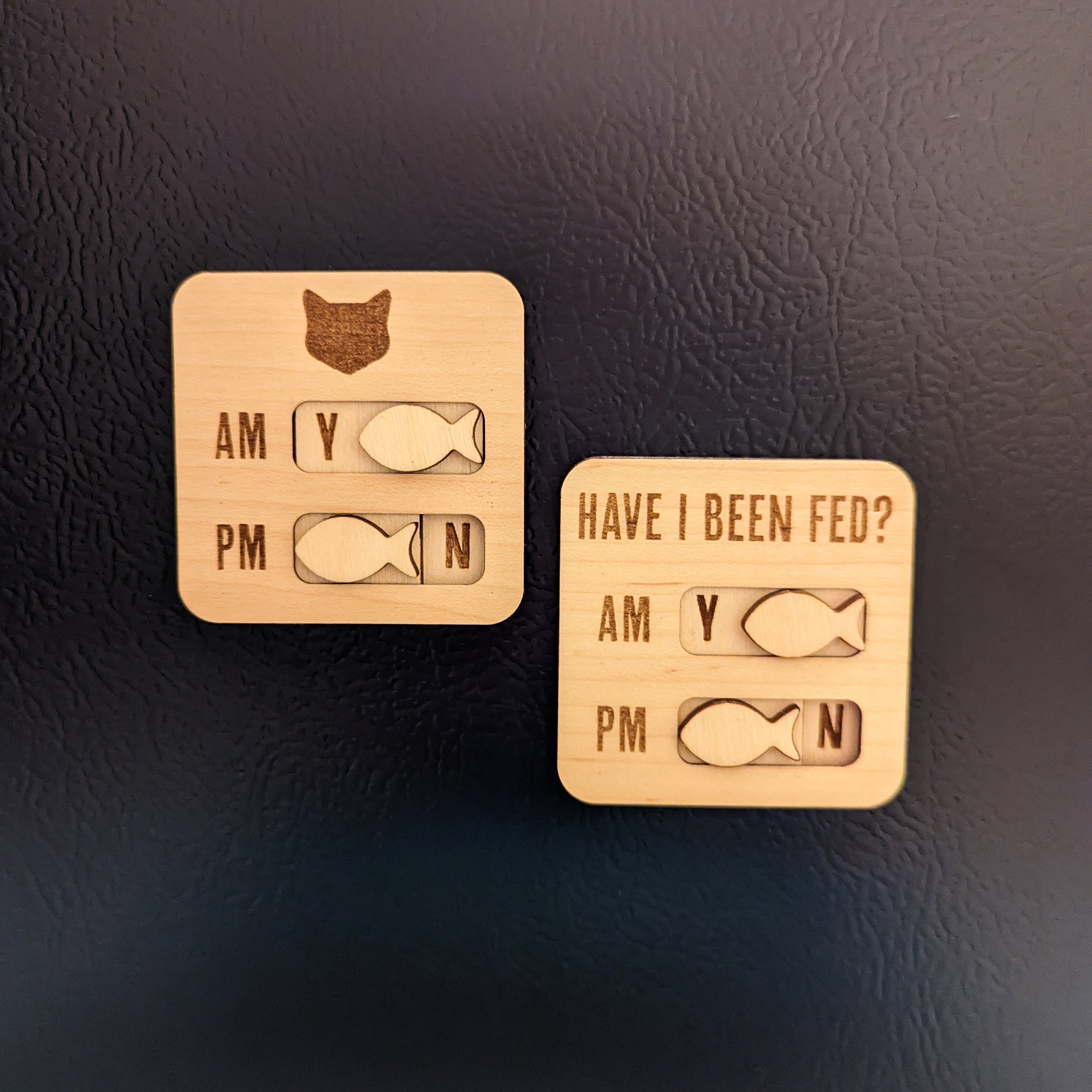 Cat Feeding Tracker Magnet Toggle SVG EPS Laser Cut Files | Etsy