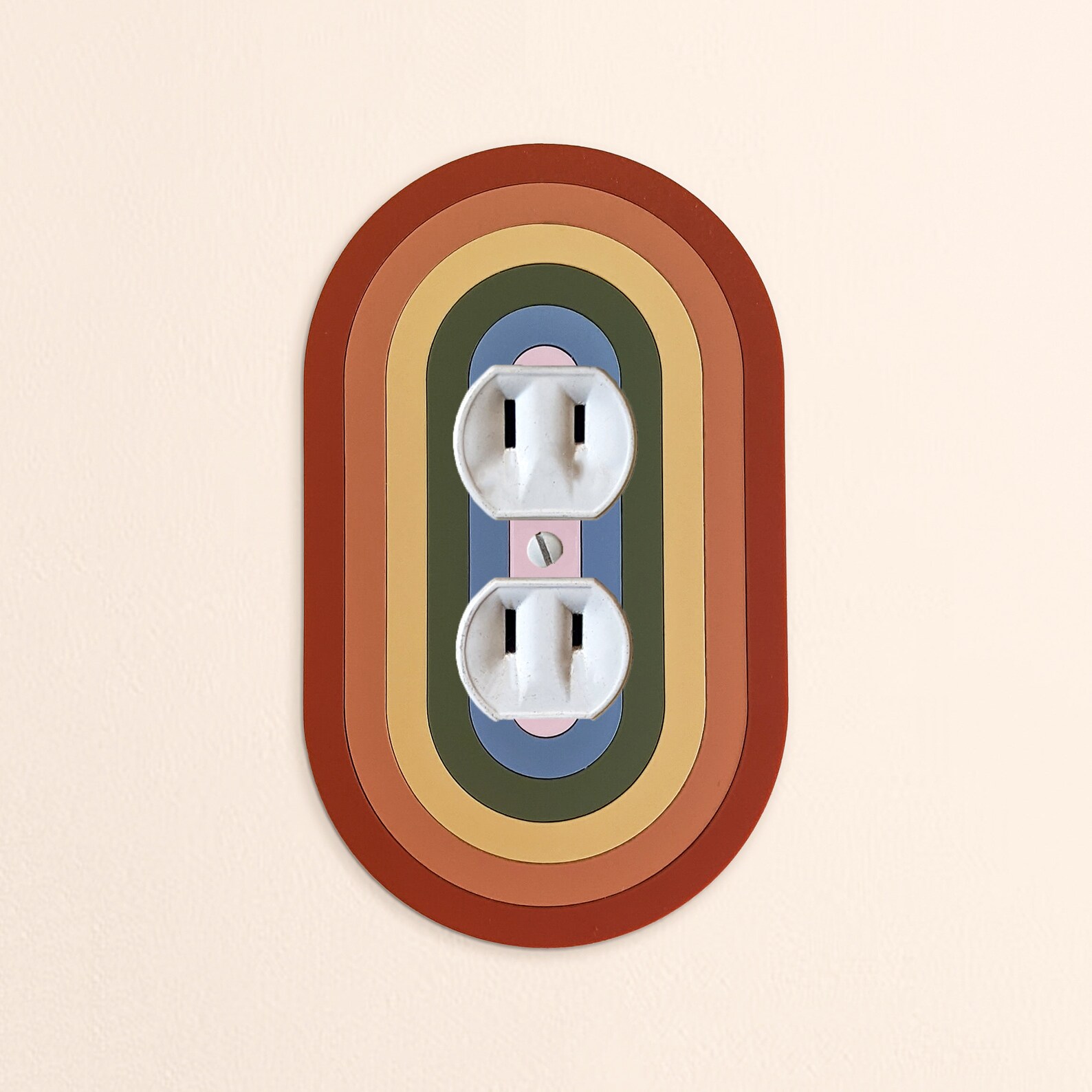 Oval Rainbow Outlet Cover - Multiple Options - Etsy