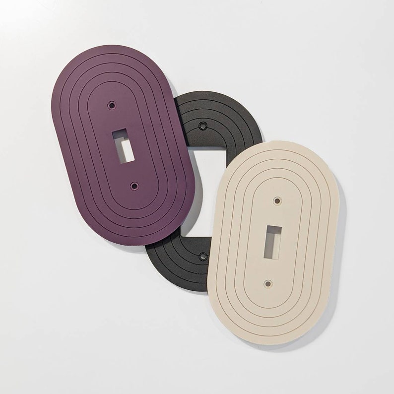 Minimalist Oval Outlet Plate Cover Multiple Options - Etsy
