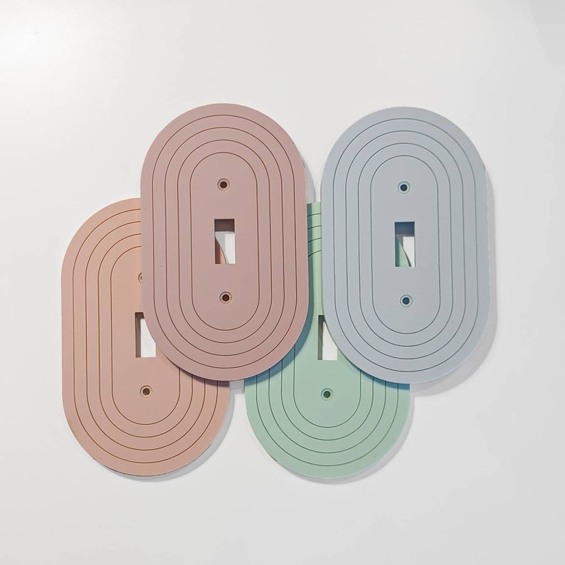 Minimalist Oval Outlet Plate Cover Multiple Options - Etsy