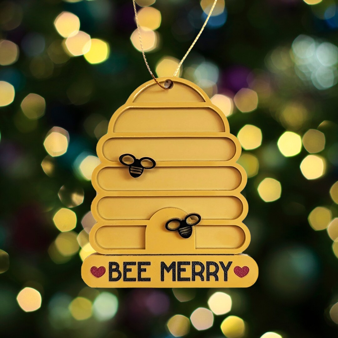 Bee Merry Bee Hive Ornament - Etsy