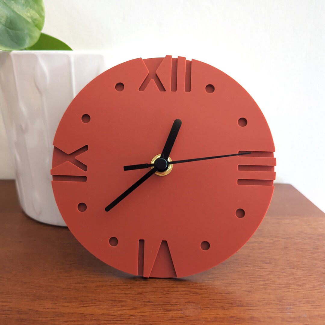 Mini Modern Roman Numerals Acrylic Tabletop Clock - Etsy