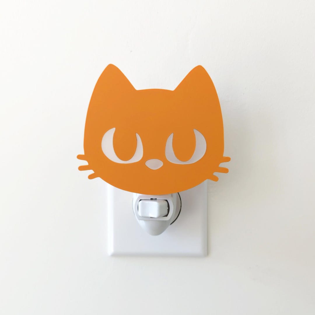 Orange Cat Acrylic Night Light - Etsy