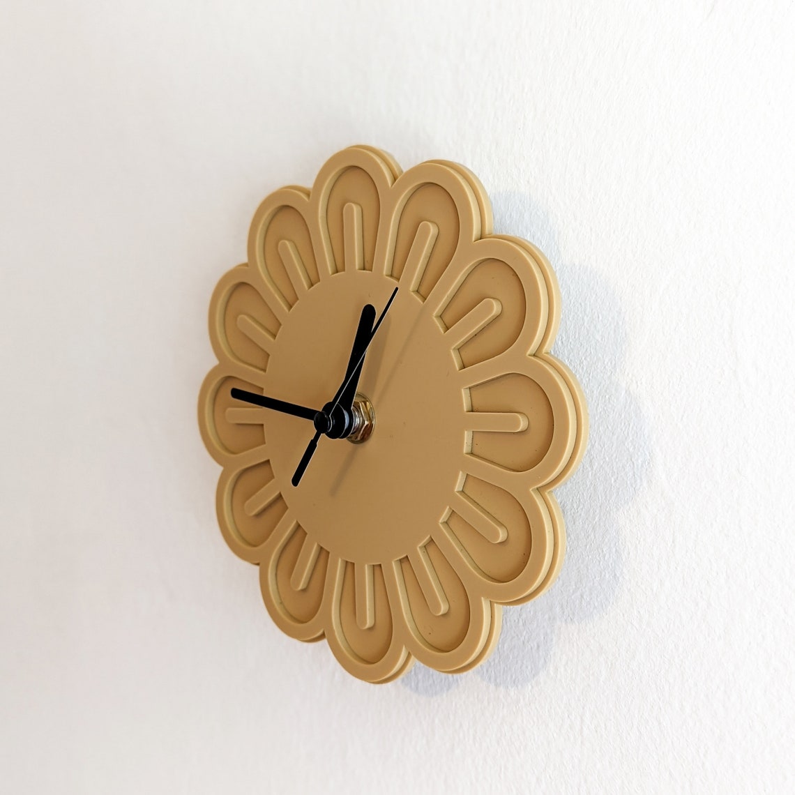 Mini Flower Acrylic Wall Clock Melon Pink - Etsy