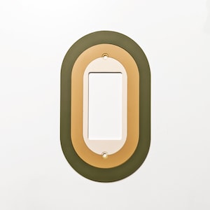 Retro Oval Light Switch Plate Cover - Multiple Options - Etsy