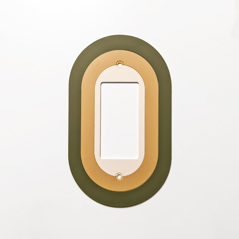Retro Oval Outlet Cover - Multiple Options - Etsy