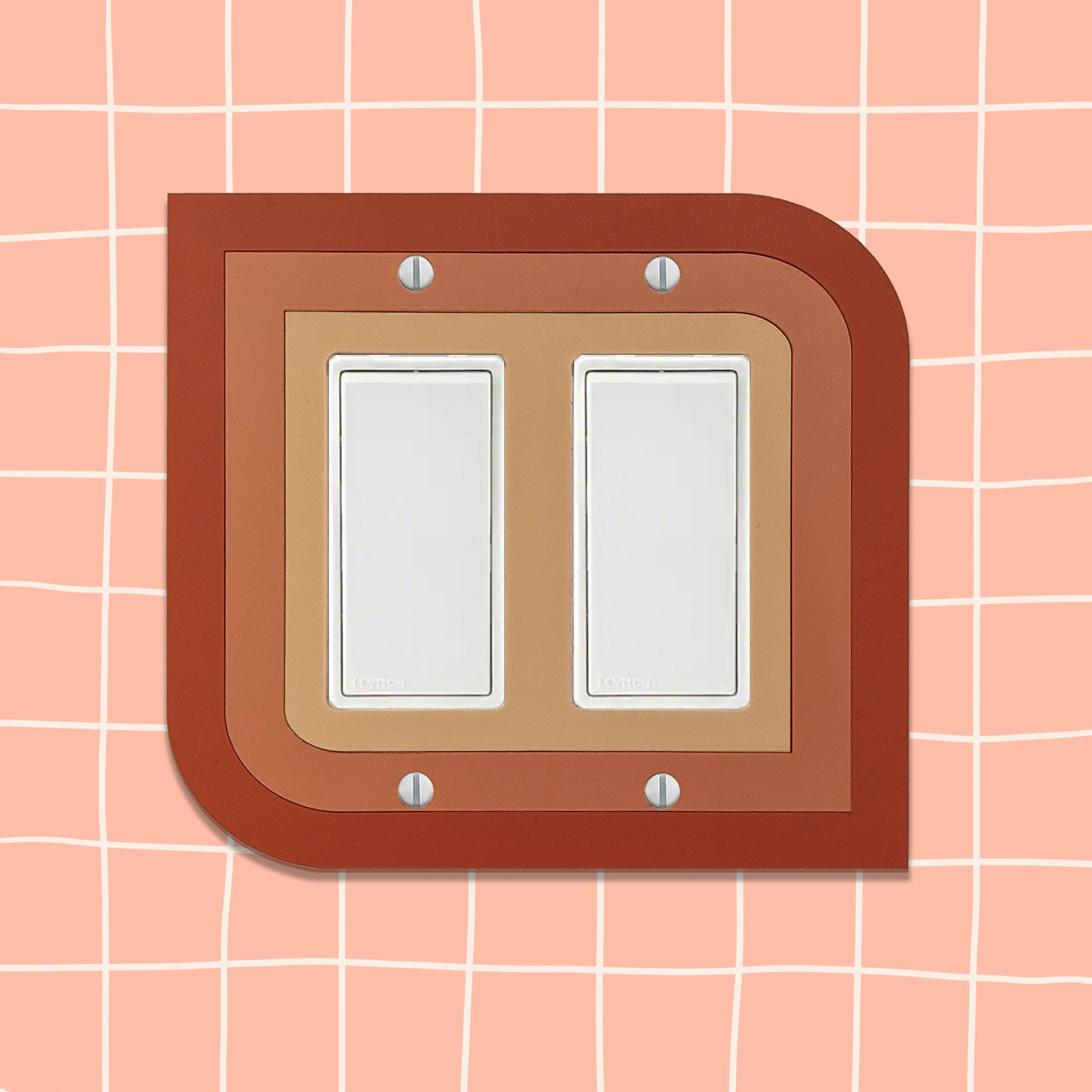 Retro Style Double Light Switch Plate Cover - Etsy