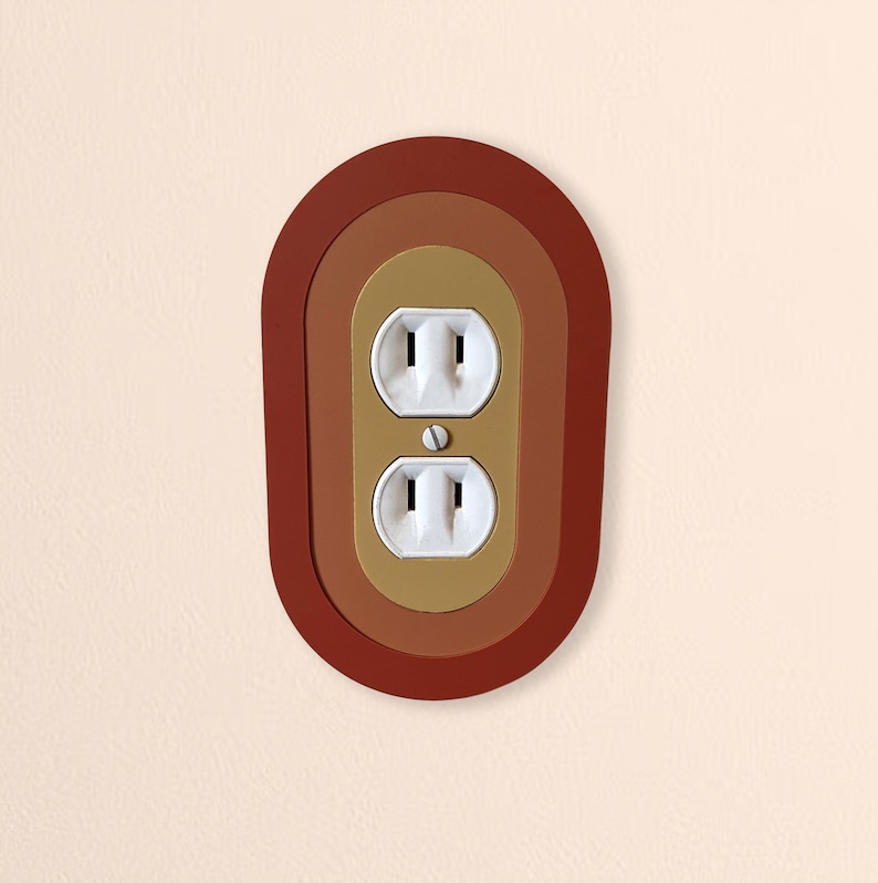 Retro Oval Outlet Cover - Multiple Options - Etsy