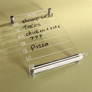 Menu Clear Acrylic Dry Erase Board - Personalizable - Etsy