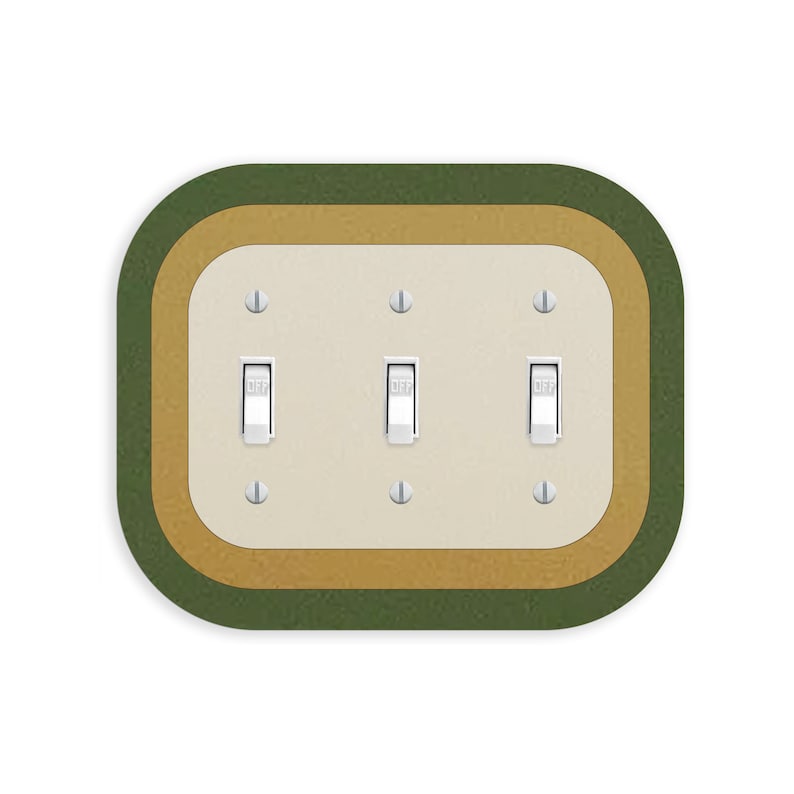 Retro Rounded Corner Triple Light Switch Plate Cover - Etsy