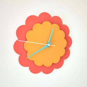 Layered Flower Acrylic Wall Clock - Large - Etsy