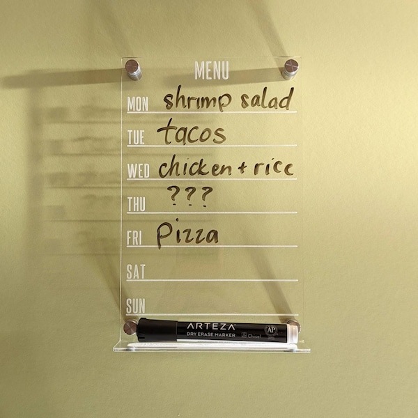 Dry Erase Menu Board - Etsy