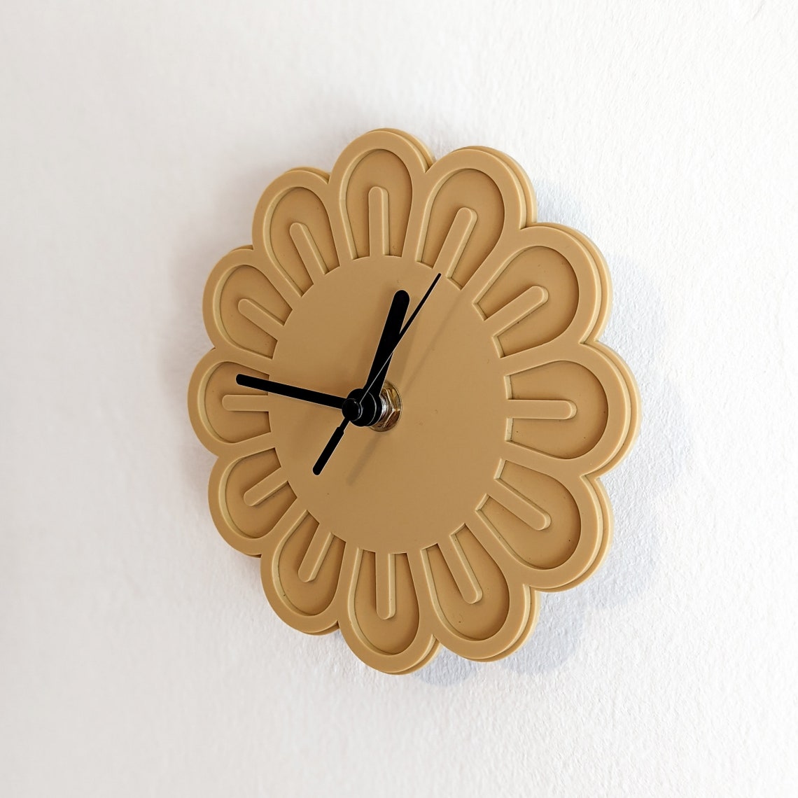 Mini Flower Acrylic Wall Clock - Melon Pink - Etsy