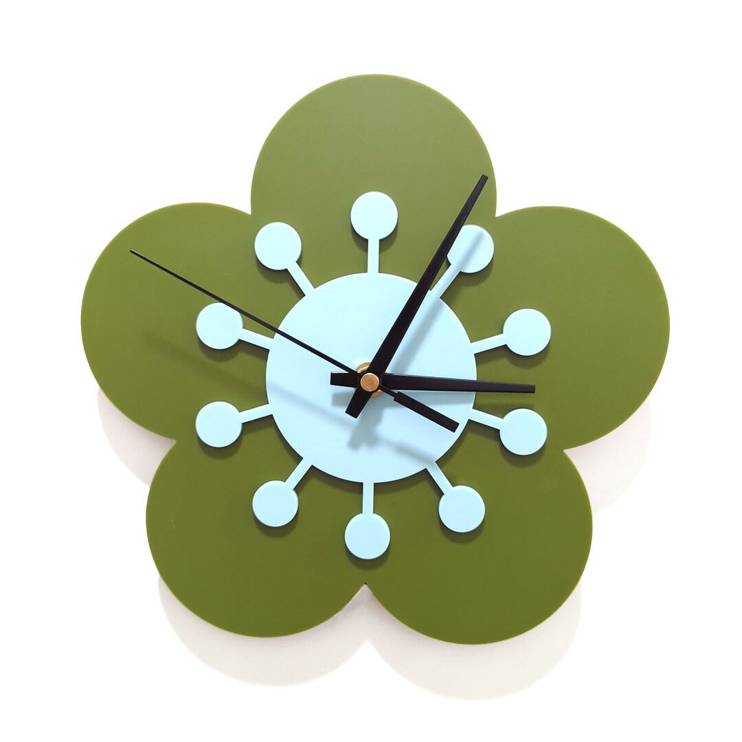 Flower Wall Clock - Etsy