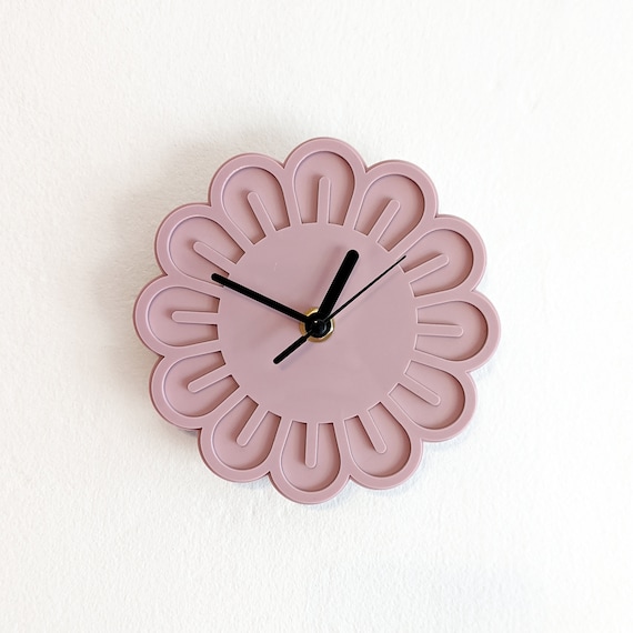 Mini Flower Acrylic Wall Clock | Etsy