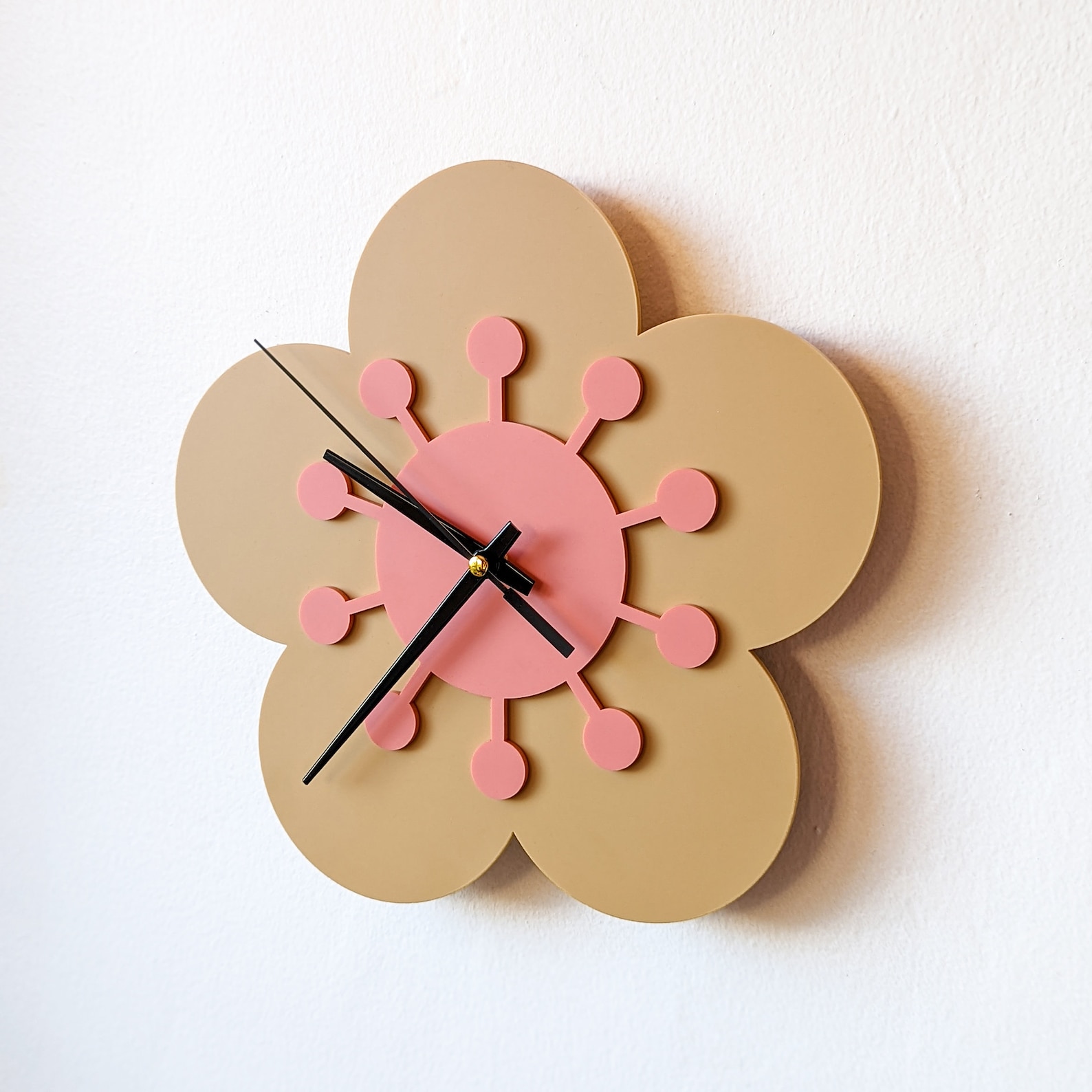 Flower Wall Clock | Etsy