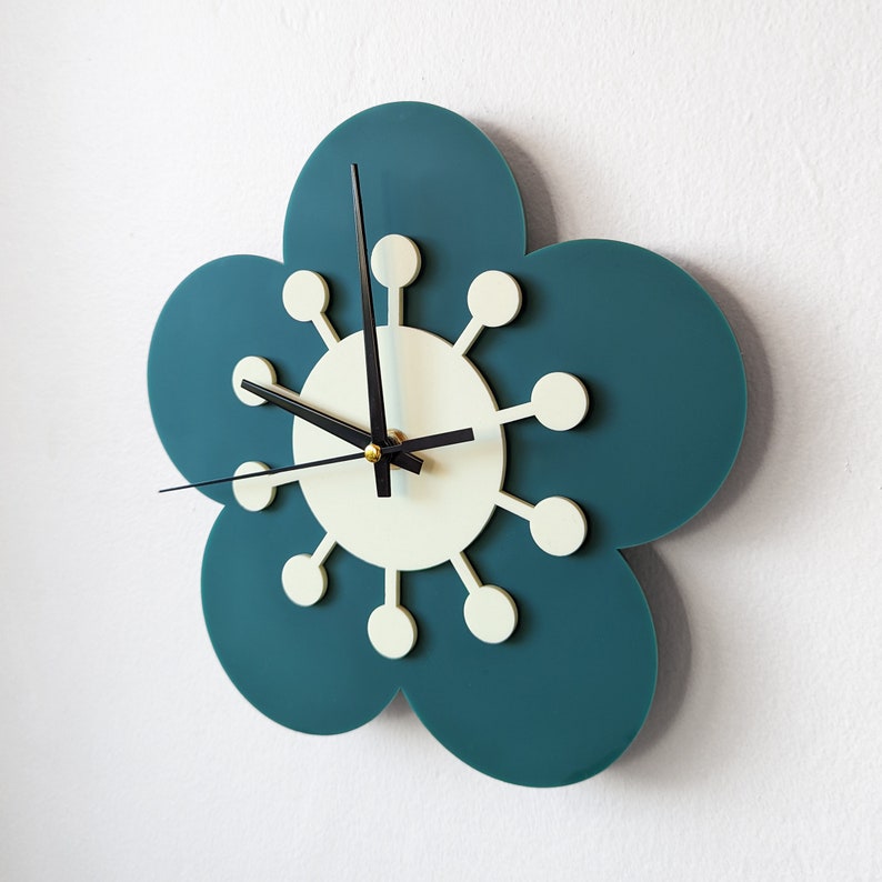Flower Wall Clock - Etsy