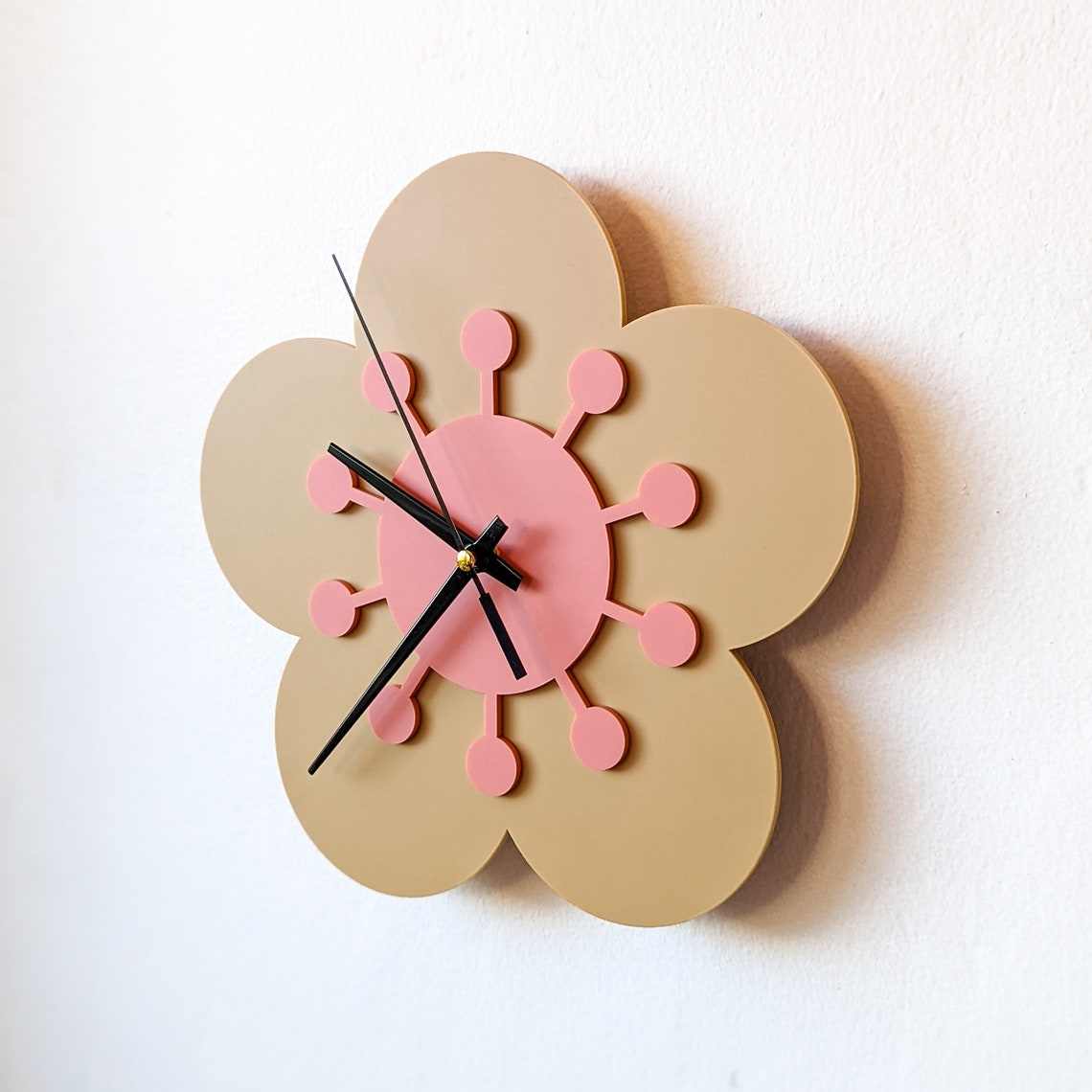 Flower Wall Clock - Etsy