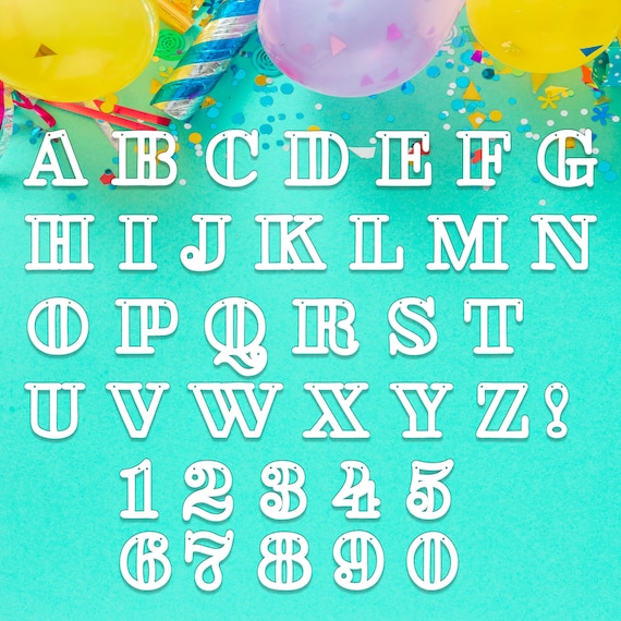 Serif Font Alphabet and Numbers SVG Ready to Cut | Etsy