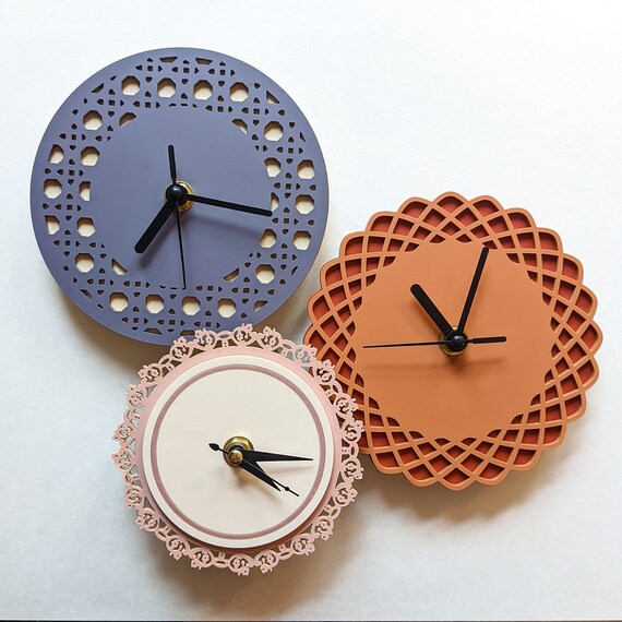 Home & Living Home Décor Mini Lacy Frame Acrylic Wall Clock etna.com.pe