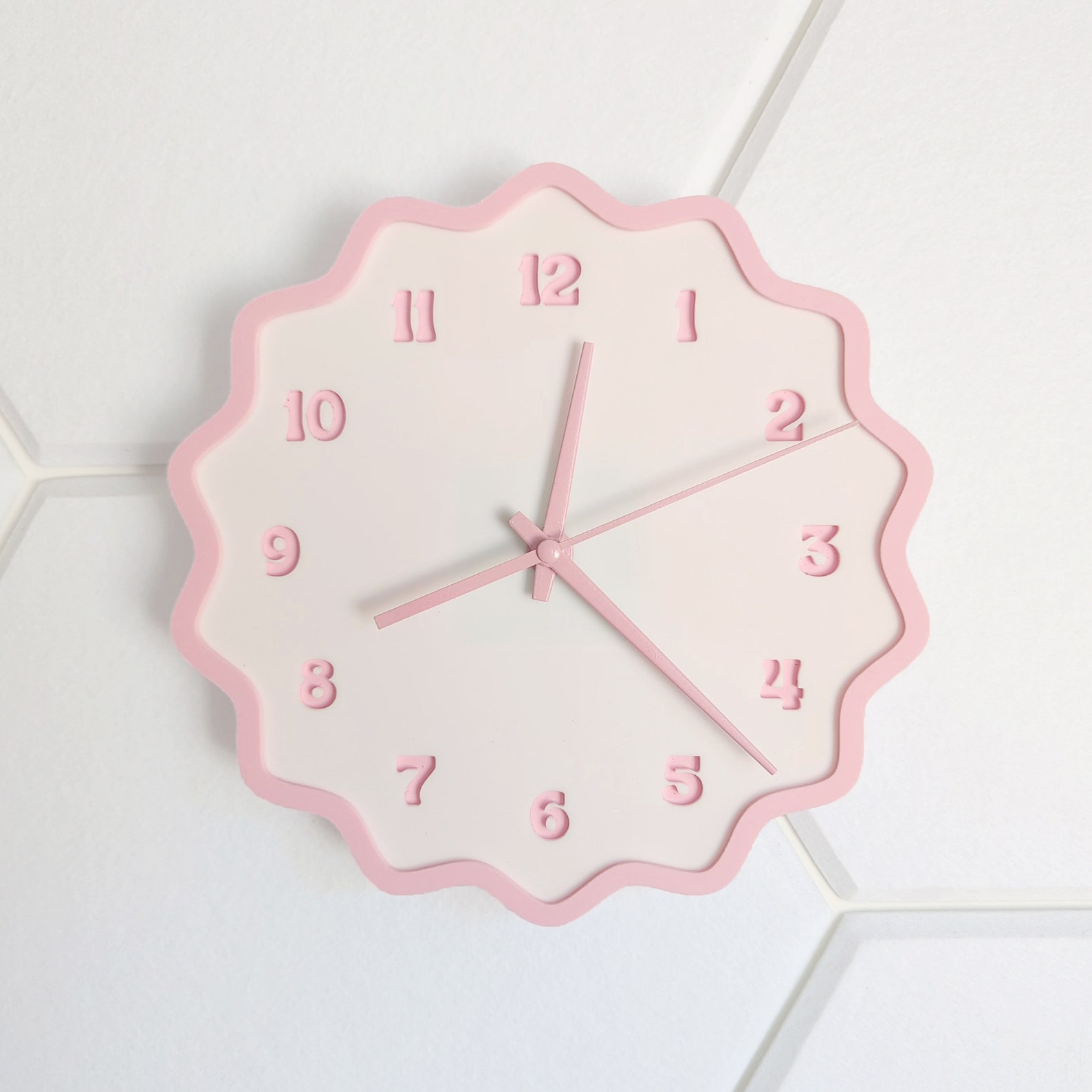 Fluted Geometric Acrylic Wall Clock With Numbers - Etsy