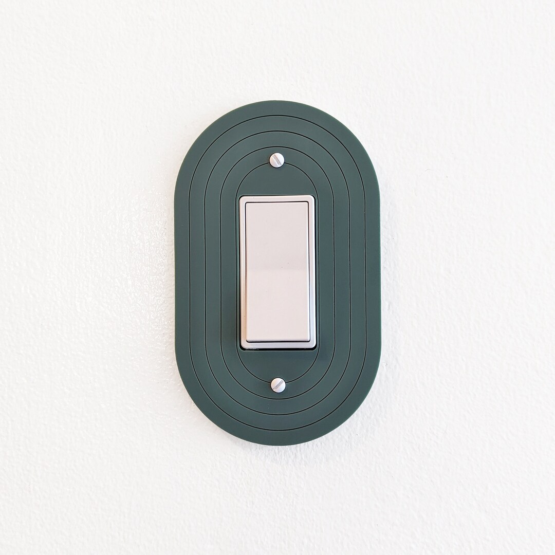 Minimalist Oval Light Switch Plate Cover - Multiple Options - Etsy
