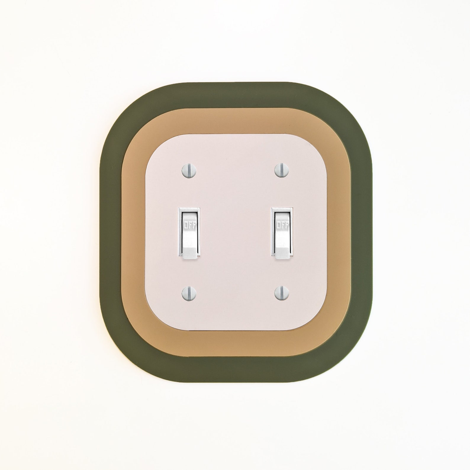 Retro Rounded Corner Light Double Switch Plate Cover - Etsy
