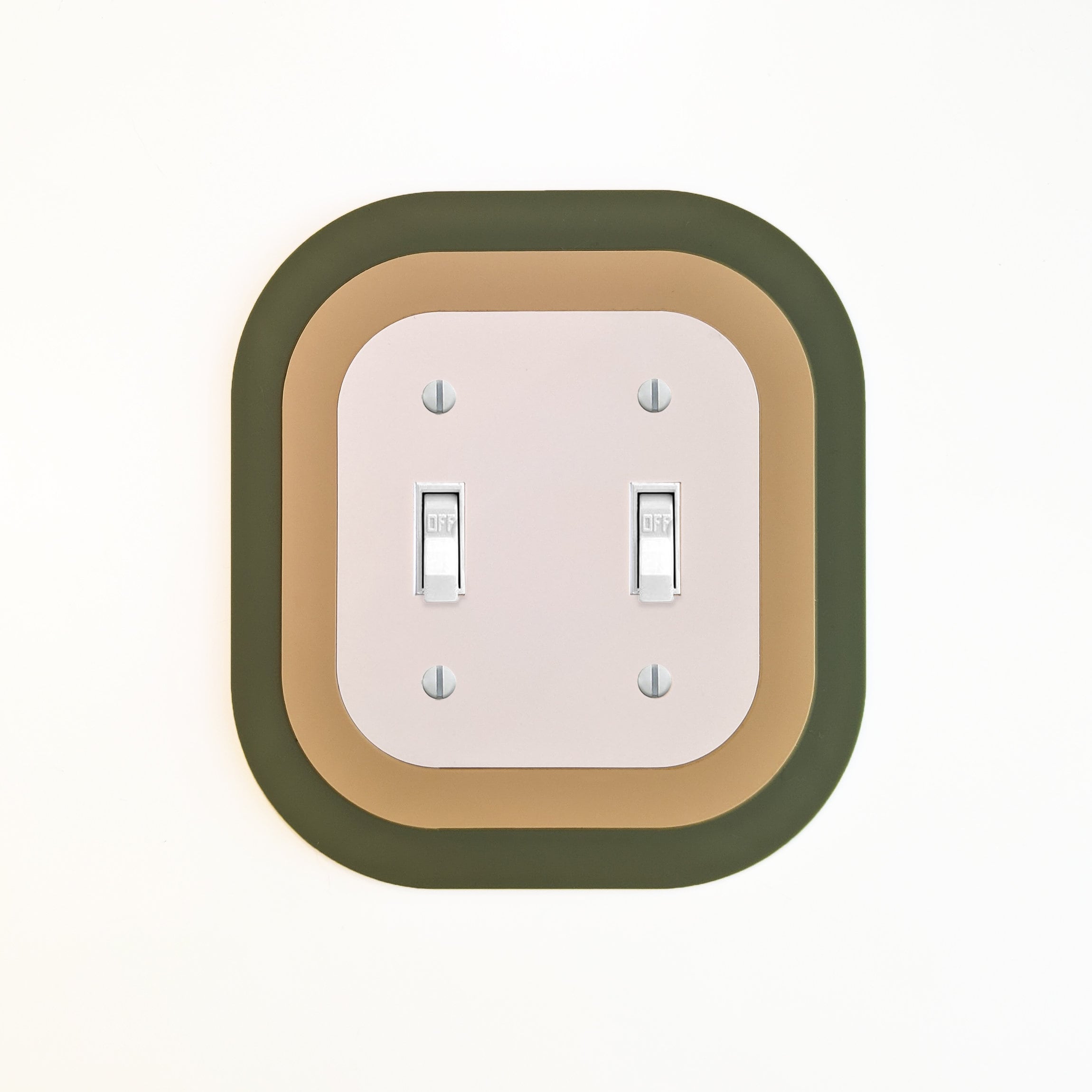 Retro Rounded Corner Light Double Switch Plate Cover - Etsy