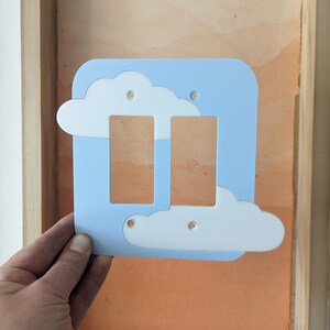 Floating Clouds Double Light Switch Plate Cover - Multiple Options - Etsy