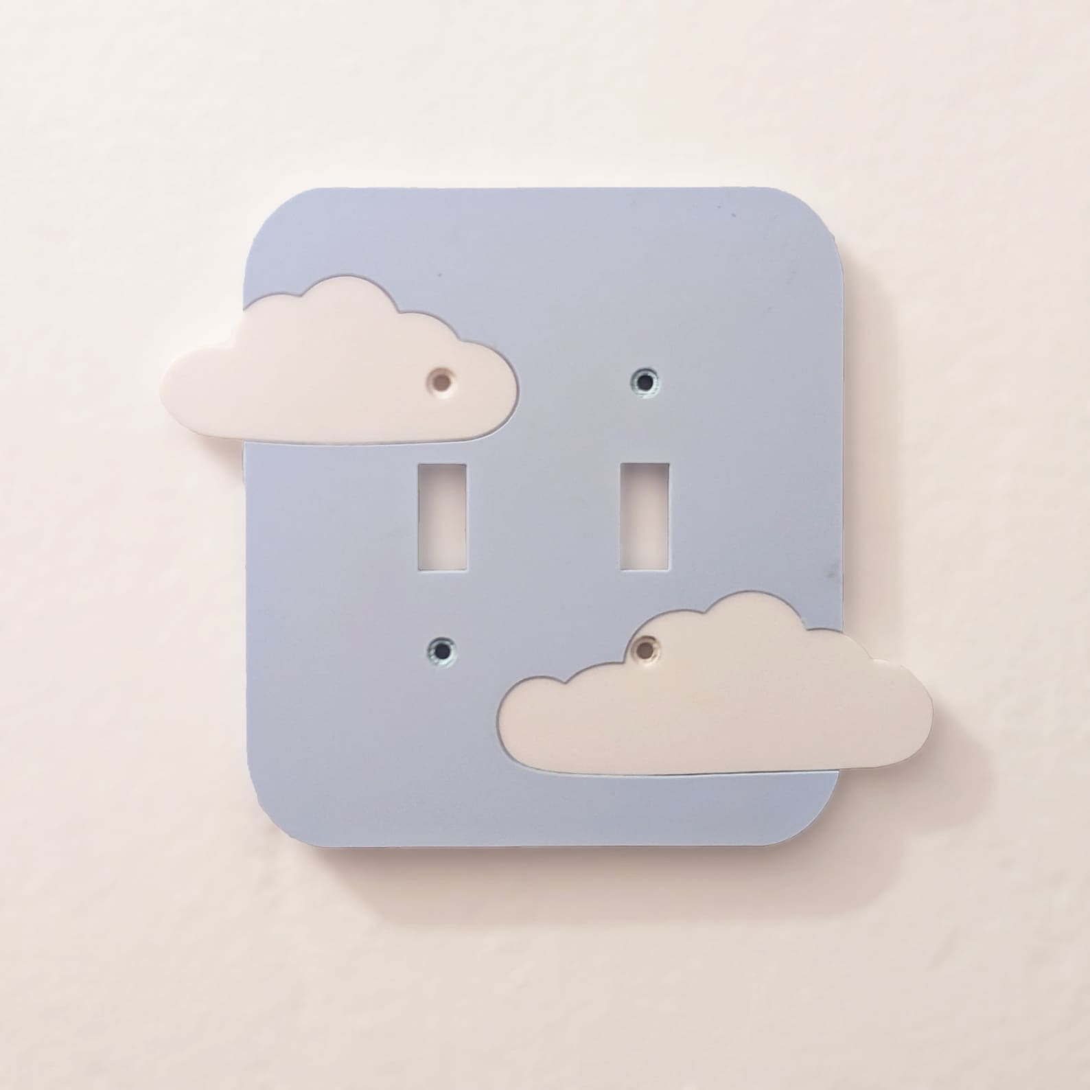 Floating Clouds Double Light Switch Plate Cover - Multiple Options - Etsy
