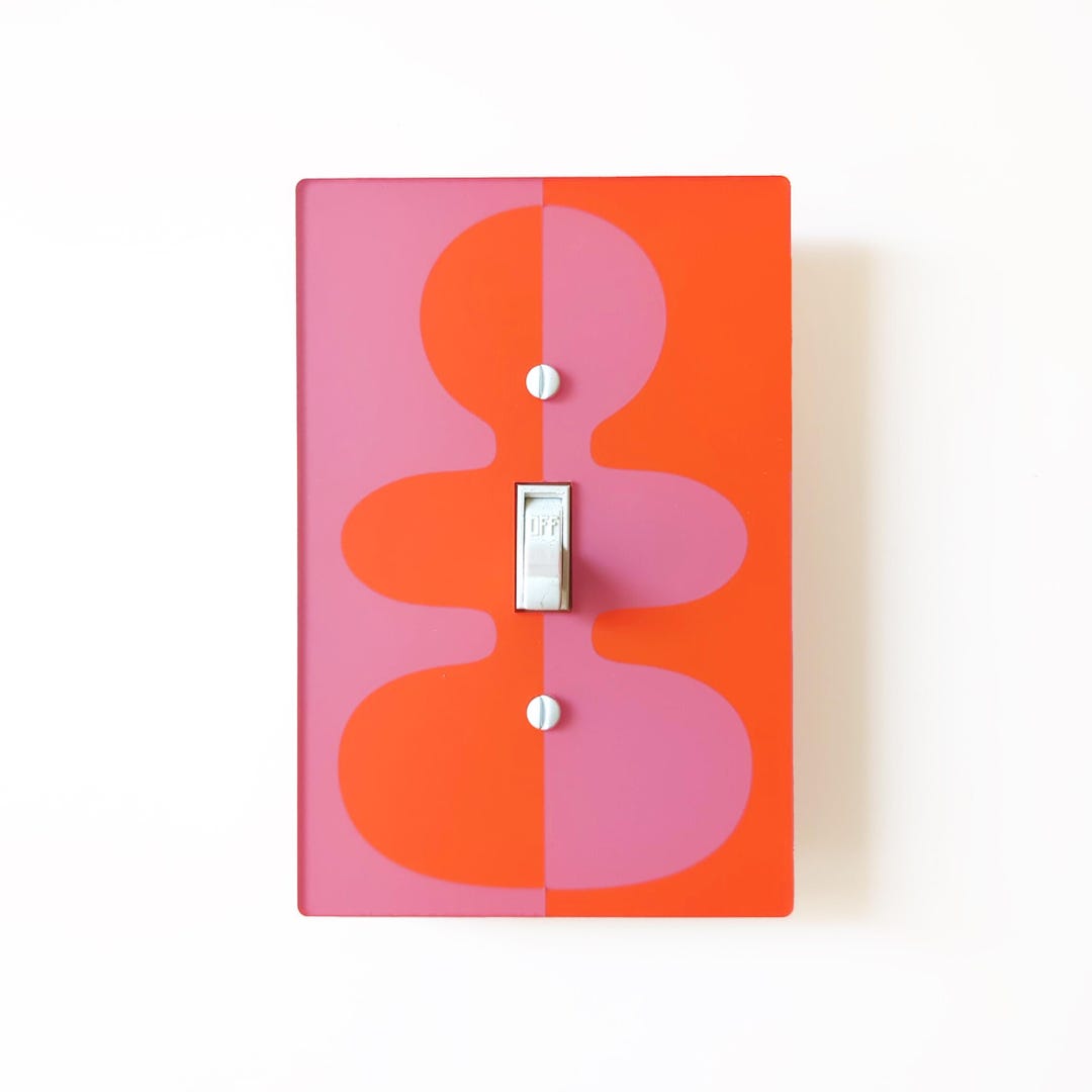 Retro Sculptural Form Switch Plate and Outlet Covers - Multiple Colors ...