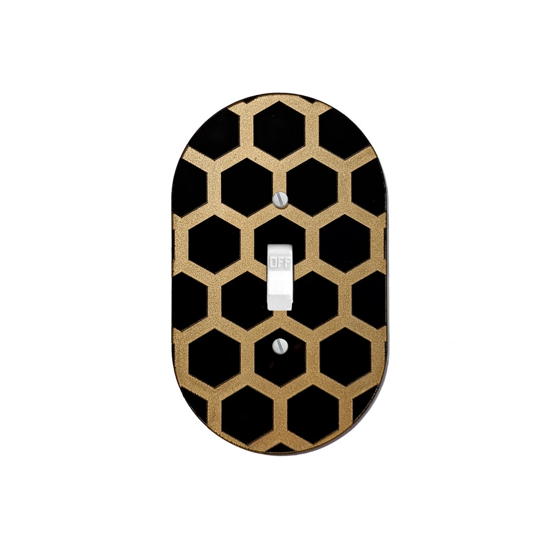 Honeycomb Oval Light Switch and Outlet Plate Covers - Multiple Options ...