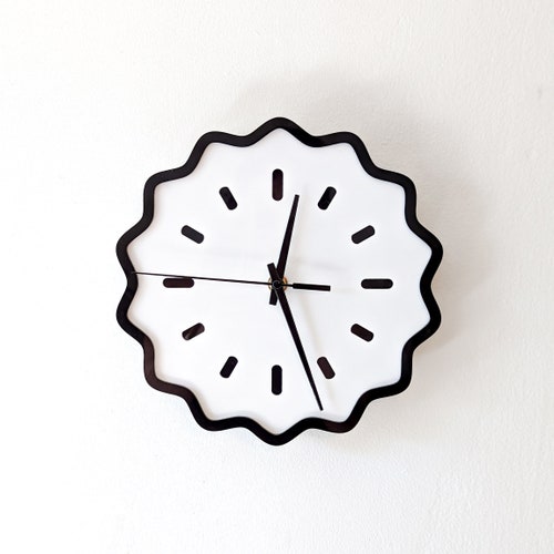 Mini Fluted Geometric Acrylic Wall Clock - Etsy