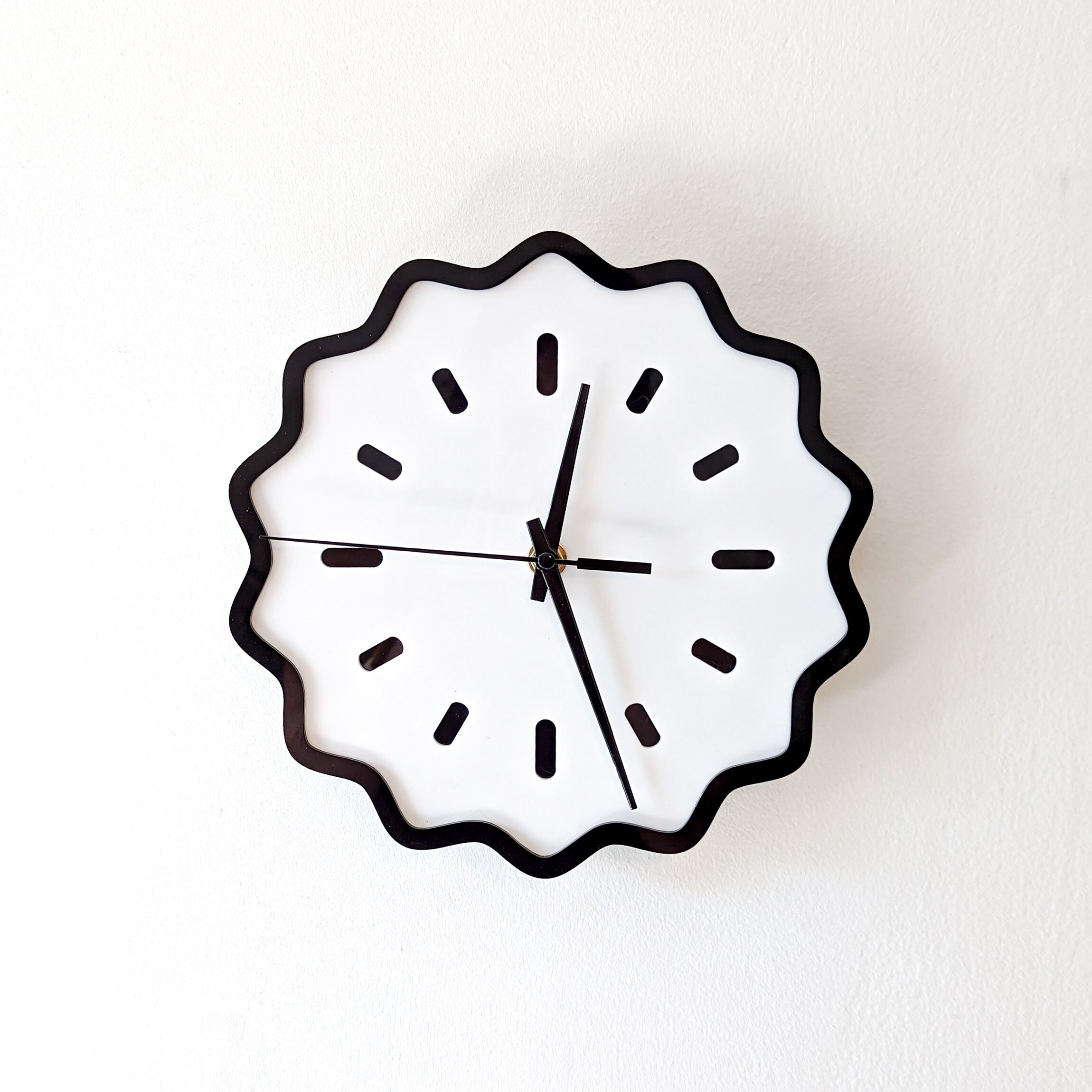 Fluted Geometric Acrylic Wall Clock - Etsy