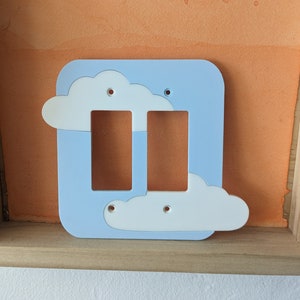 Floating Clouds Double Light Switch Plate Cover - Multiple Options - Etsy