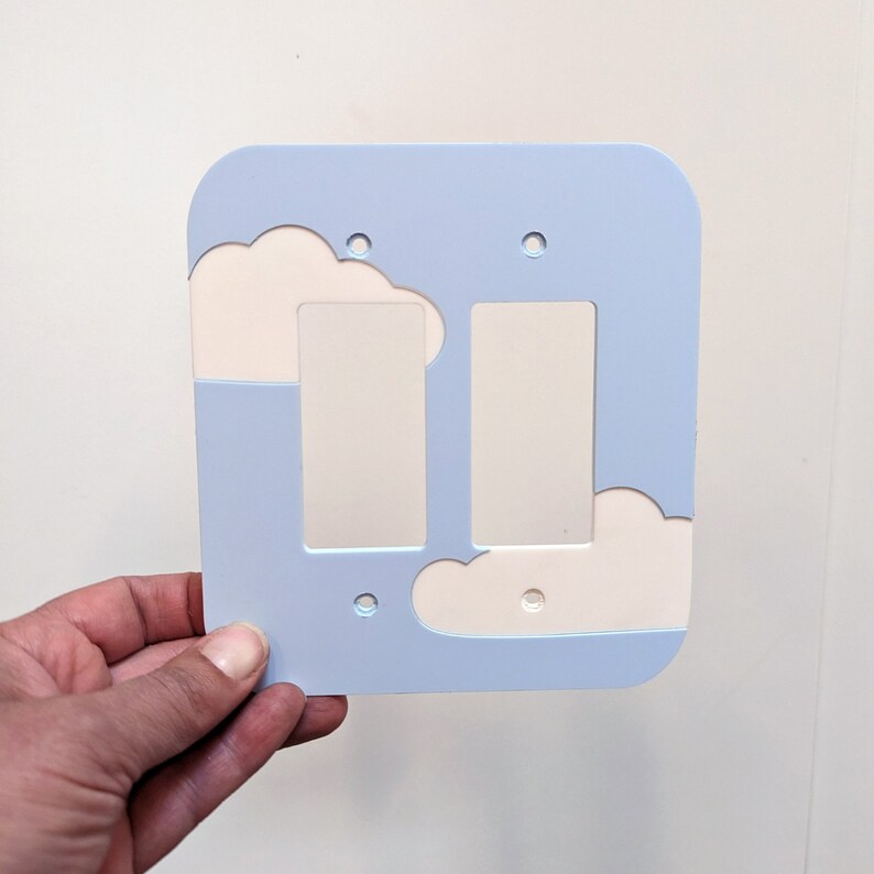 Sky of Clouds Double Light Switch Plate Cover - Multiple Options - Etsy
