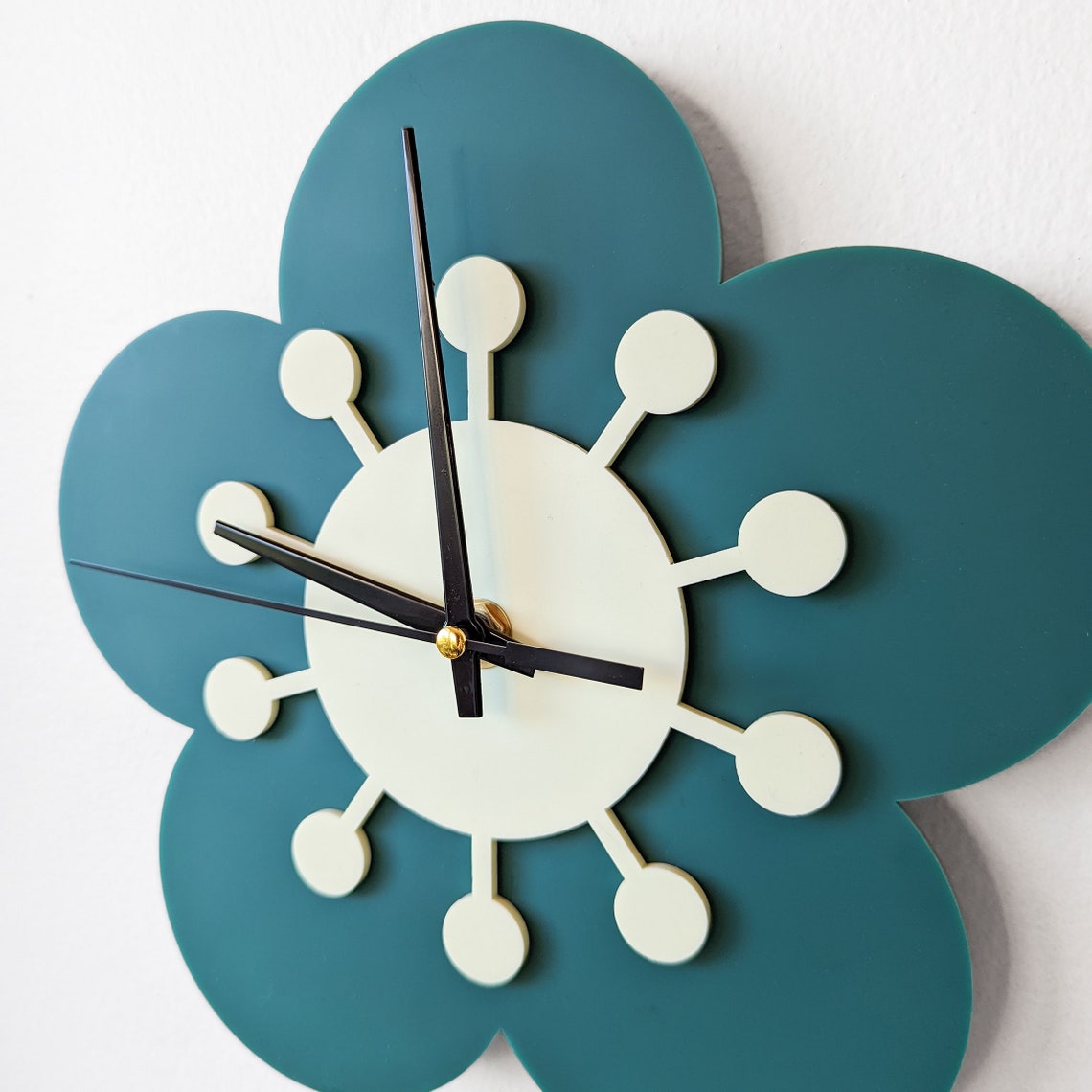 Flower Wall Clock - Etsy
