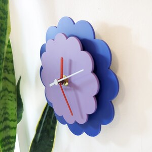 Layered Flower Acrylic Wall Clock - Small - Etsy