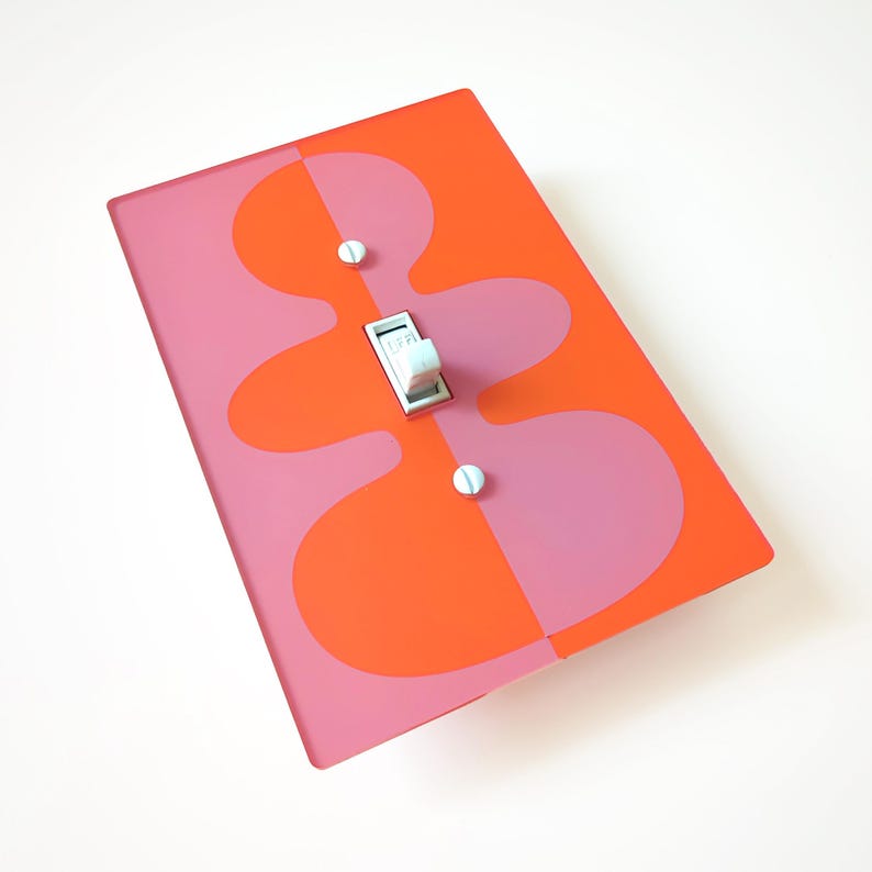Retro Sculptural Form Switch Plate and Outlet Covers - Multiple Colors ...