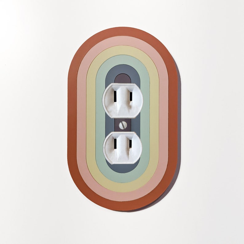Oval Rainbow Outlet Cover - Multiple Options - Etsy