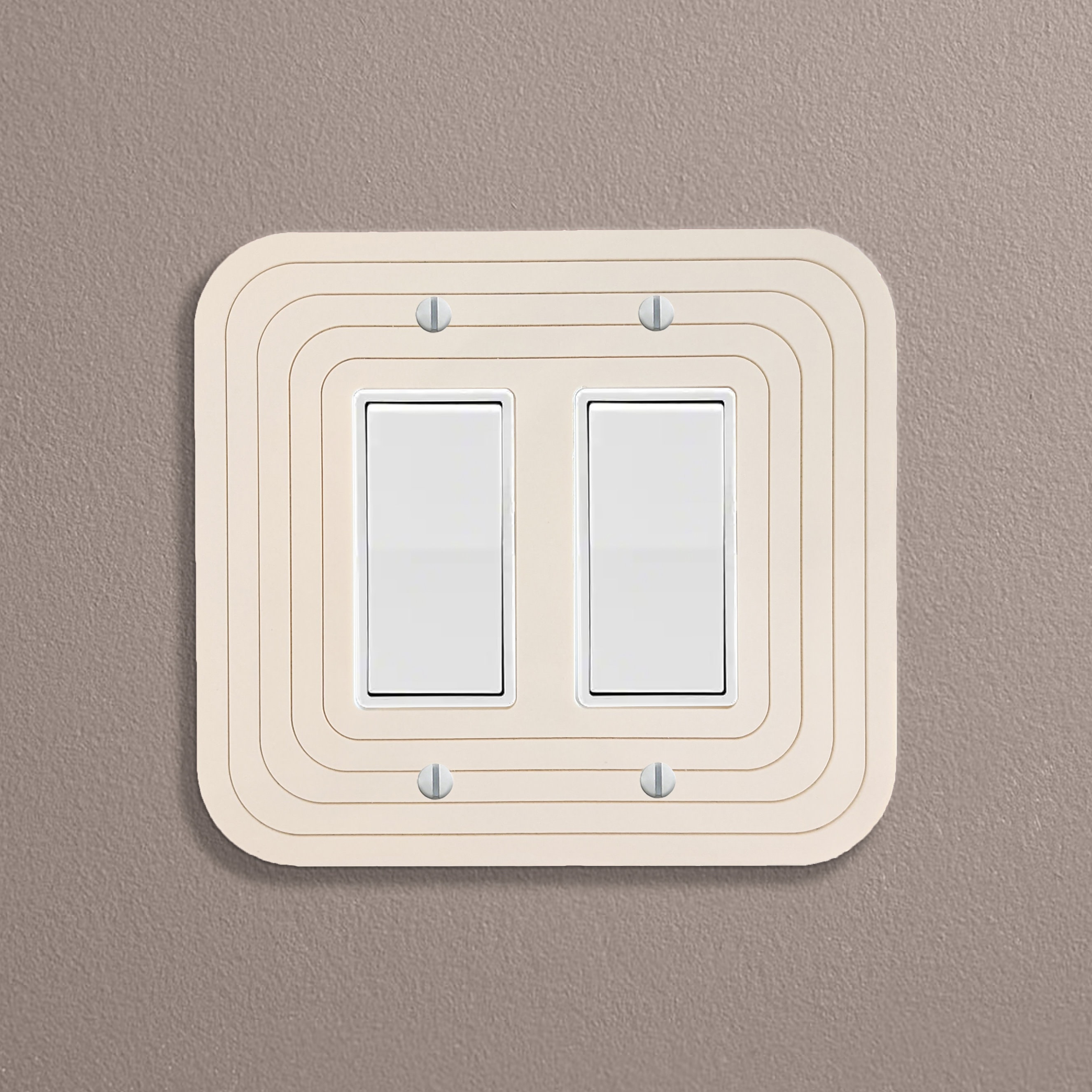 Minimalist Oval Double Light Switch Plate Cover - Multiple Options ...