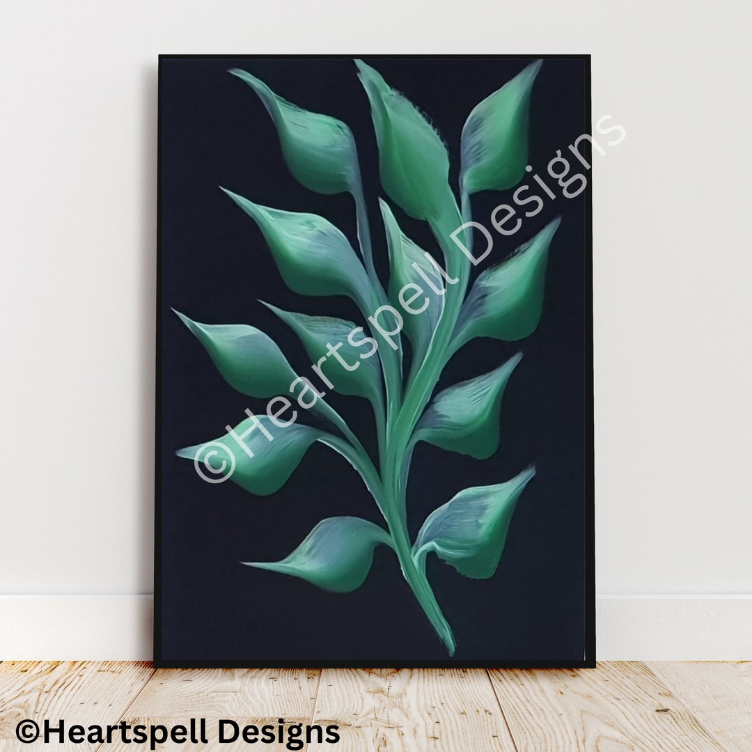Minimalist, Digital Art, Download, Botanical Art, Greenery, Digital ...