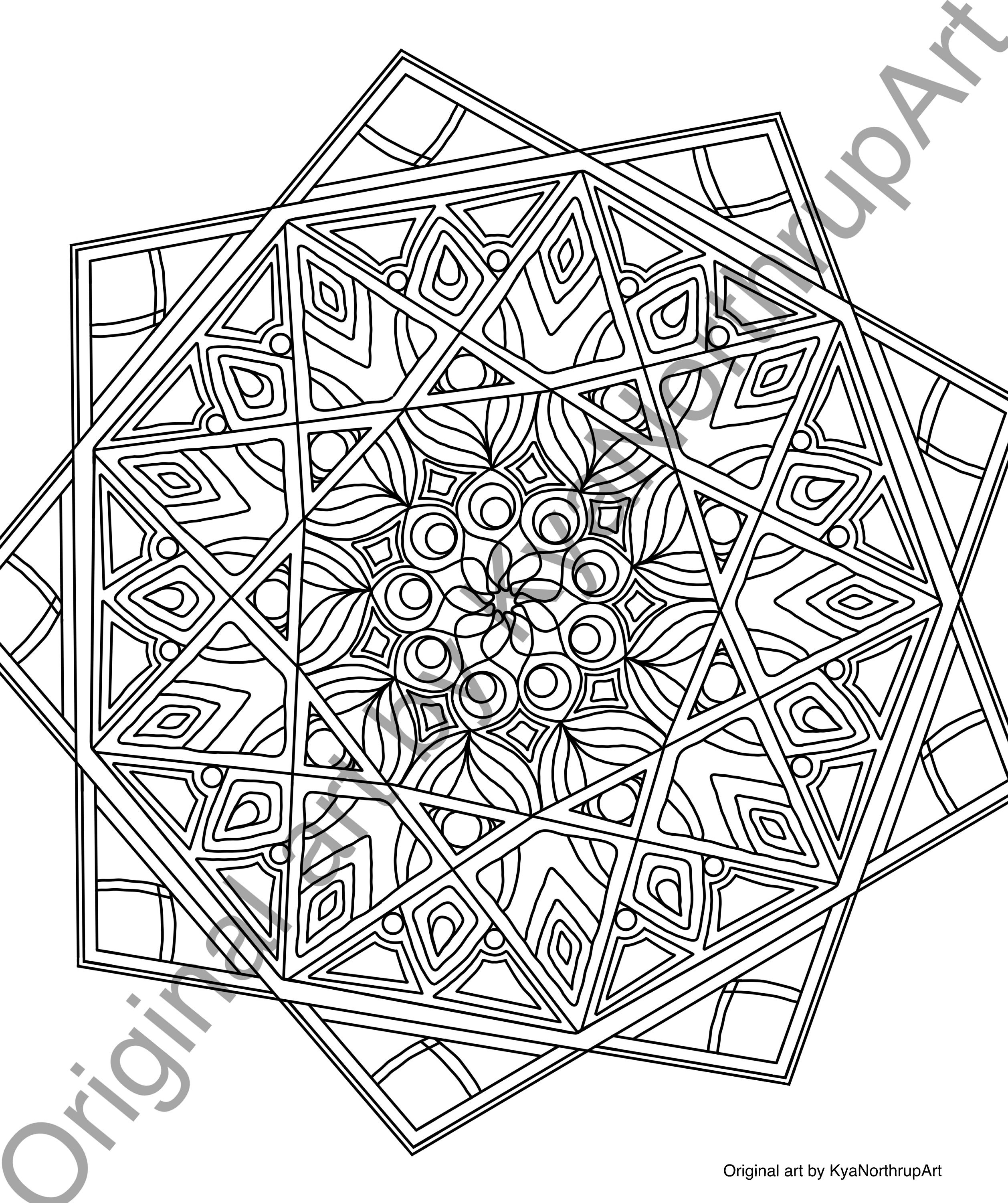 Mandala Colouring Pages - Etsy