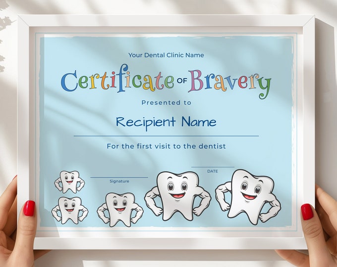 Printable Certificate Dental Visit Certificate, Congratulations ...