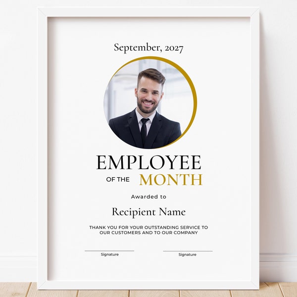Employee of the Month Picture Frame - Etsy