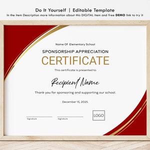 Certificate Of Appreciation To Sponsor Templates