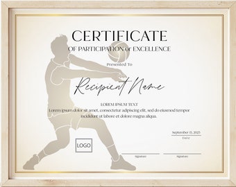Editable Volleyball Award Certificates 2 Versions. - Etsy